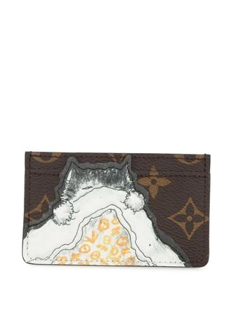 Louis Vuitton 2010-2025 Grace Coddington Cat Nap Kartenetui mit Monogramm - Braun