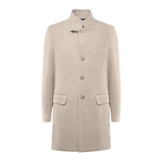 Fay Einreihiger Mantel - - Coats - Herren - Beige - L