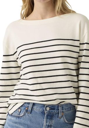 Levi's Damen Marin Top T-Shirt, Magnolia Stripe Egre, S