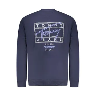 Tommy Hilfiger Logo-Print Cotton Sweatshirt - Blue
