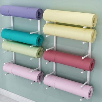 Generic yogamatte halterung wand Metall-Yoga-Regal, 155 119 85 66 30 Cm Schichth&ouml;he Yogamatten-Wandhalterung Eisen, Mehrstufiges Lagerregal F&uuml;r Fitnessclub/Fi