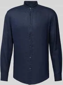 Drykorn Regular Fit Leinenhemd mit Stehkragen Modell TAROK