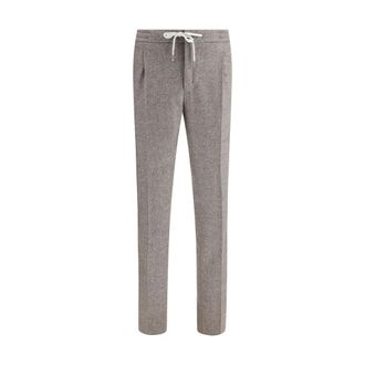 Pantaloni Torino Homme, Pantalons, Brun, Taille: XL Pantalon en Laine Vierge Douce et Cachemire