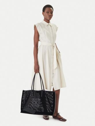 Calvin Klein Handtasche Calvin Klein Emblem Mesh Xl Tote LV04F3422G Schwarz