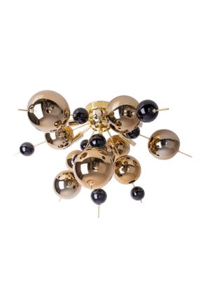 Näve Deckenleuchte, Schwarz, Gold, Metall, 38 cm, Lampen & Leuchten, Innenbeleuchtung, Leuchten nach Räumen, Esstischlampen