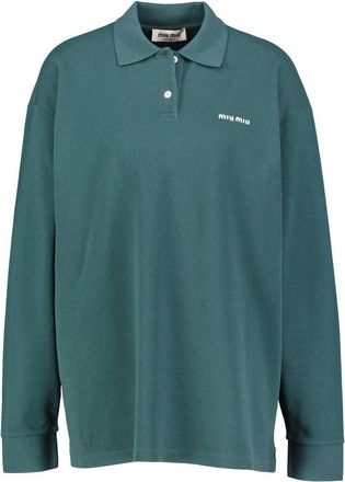 Miu Miu Damen Poloshirt aus Baumwolle