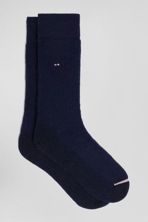Eden Park Paire De Chaussettes En Laine Alpaga M&eacute;lang&eacute;e Bleu Marine
