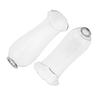 SOLUSTRE 2 Stück Windschutz Glas Kerzenhalter Klare Glas-hurrikanlampen-Abdeckung für Outdoor Dining Camping Picknick und Patio Stabiles Flammenlicht Vielseiti