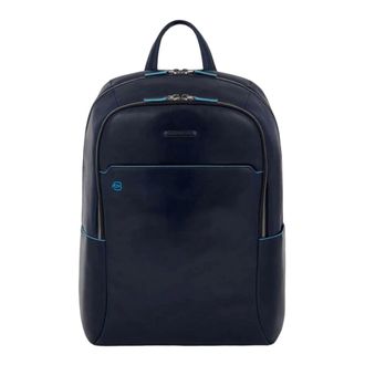 Piquadro Sac &agrave; Dos en Cuir Bleu - Taille Unique - unisex - Sacs - Bleu - Taille: ONE Size