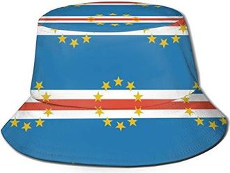 Generic Drapeau du Cap-Vert Femme Homme Chapeau Pêcheur DÉté Protection De Soleil Chapeaux De Visière Doux Bobs Chapeau De Seau pour Eté Plage Voyage
