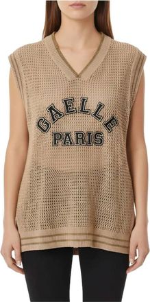 Ga&euml;lle Paris Femme, Pulls, Beige, Taille: 38 FR D&eacute;bardeur Tricot&eacute; Oversize