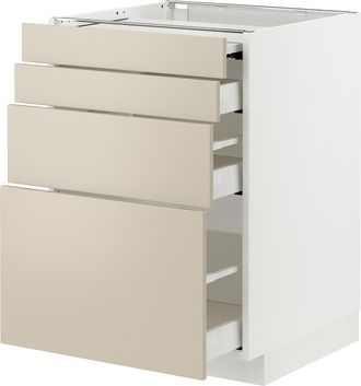 IKEA METOD / MAXIMERA Unterschr auszb Arbeitsfl/3 Schubl