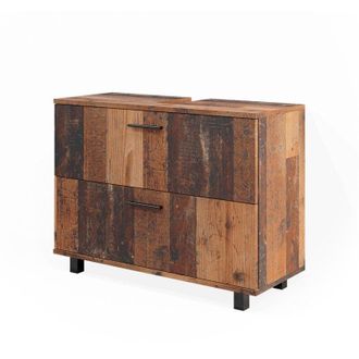 Vicco Meuble sous vasque simple Ilias, Ch&ecirc;ne rustique, 80 x 60 cm avec 2 tiroirs