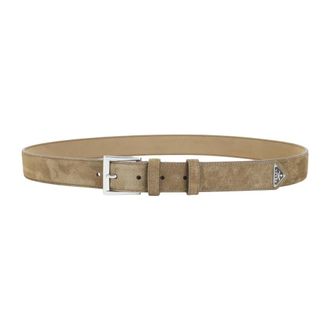 Prada Brada Wildlederg&uuml;rtel - - Accessories - Herren - Beige - 105 CM