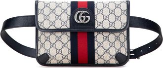 Gucci 2016-2025 GG Supreme Ophidia Gürteltasche - Braun