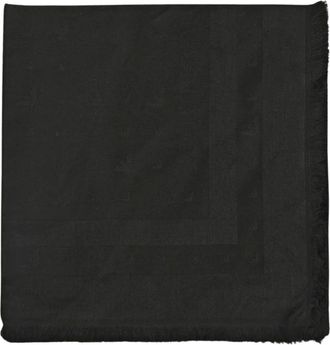 Emporio Armani Homme, Accessoires, Noir, Taille: ONE Size Fringed Edge Woven Scarf
