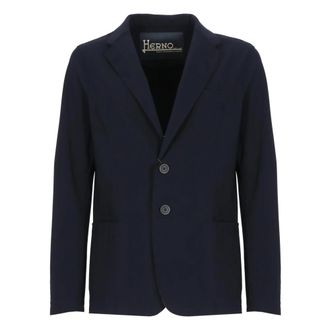Herno Blaue Scuba Jacke Peak Revers - - Jackets - Herren - Blau - XL