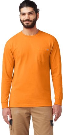 Dickies Herren Lang&auml;rmeliger, Schwerer Rundhalsausschnitt Langarmshirt, Orange (Orange OR), Large (Herstellergr&ouml;&szlig;e: L)