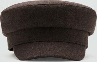 Mango Casquette baker chocolat - Femme - M - MANGO
