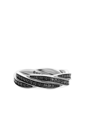 David Yurman bague DY Helios en argent sterling pav&eacute;e de diamants (6 mm)