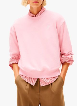 Tommy Hilfiger Sweat droit &agrave; col rond en coton m&eacute;lang&eacute;