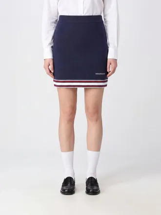 Casablanca Mini-jupe en maille de laine &agrave; taille haute et coupe slim