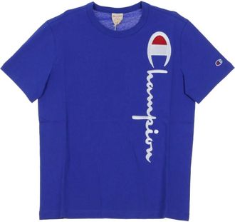 Champion Crewneck Tee - - Tops - Herren - Blau - XL