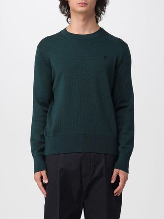Ami Wollpullover mit Rundhalsausschnitt und Ami de Coeur-Logostickerei