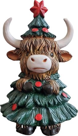 Generic Dekoration der Highlandkuh, Weihnachtsdekoration Highland Kuh | Ornament Skulptur niedlich rustikal f&uuml;r Wohnzimmer Kinderzimmer K&uuml;che Klassenzimmer B&uuml;