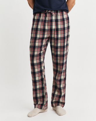 GANT Herren Flanell-Pyjamahose mit Karomuster (XXL) RUBY Rot