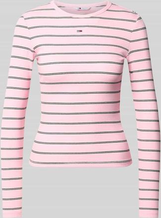 Tommy Jeans Slim Fit Langarmshirt aus Baumwoll-Mix
