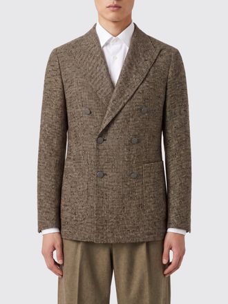 Tagliatore Zweireihiger Blazer von aus Woll-Seiden-Mischung mit steigendem Revers