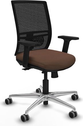 Piqueras y Crespo Yunquera Schreibtischstuhl mit 2D-Armen, h&ouml;henverstellbare Lendenwirbelst&uuml;tze, ausgestattet mit Syncro/Traslack und Schneidschaum, mit Rollen von 65 m