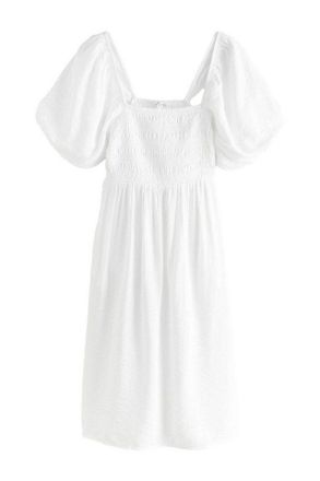 Next Midikleid Schulterfreies Midikleid mit Puff&auml;rmeln (1-tlg)