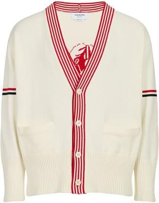 Thom Browne Cardigan droit en maille de coton