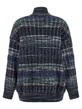 Missoni Check Wool Cardigan - Navy