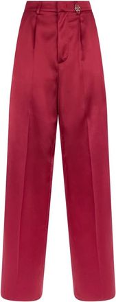 Philipp Plein Femme, Pantalons, Rouge, Taille: 36 FR Pantalon Satin Dame Fit