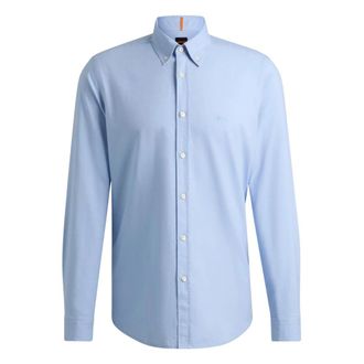HUGO BOSS Homme, Chemises, Bleu, Taille: 2XL Chemise polyvalente en coton Oxford