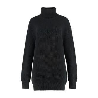 Versace Femme, Pulls, Noir, Taille: 36 FR Col roul&eacute;s