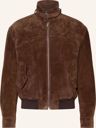 Alexander McQueen Mcqueen Lederjacke braun