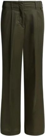 Herno Femme, Pantalons, Vert, Taille: 42 FR Wide Pantalons