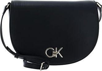 Calvin Klein RE-Lock Saddle Bag K60K609871, Sacs Crossover Femme, Noir (CK Black), OS