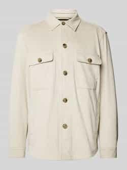 HUGO BOSS Regular Fit Hemdjacke mit Brustpattentaschen Modell Hutson