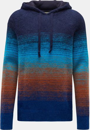 Laneus Herren - Kapuzenpullover navy/blau/braun