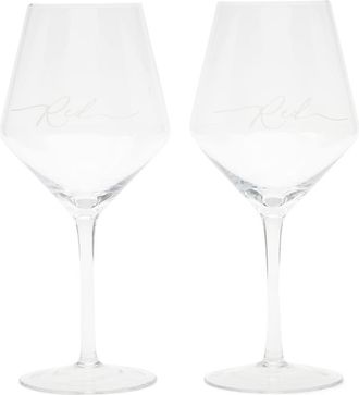 Riviera Maison RM Red Wine Glass 2 St&uuml;ck - Weingl&auml;ser set, Rotwein - Glas - Transparent - (&Oslash;xH) 10.5x25-709ML
