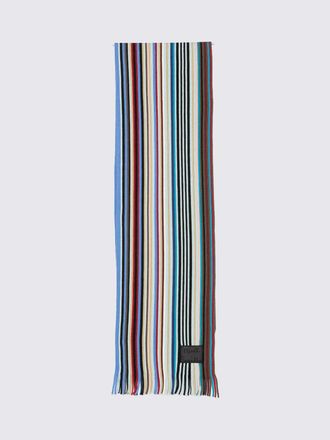Paul Smith &Eacute;charpe en laine m&eacute;rinos &agrave; rayures multicolores avec logo appliqu&eacute;