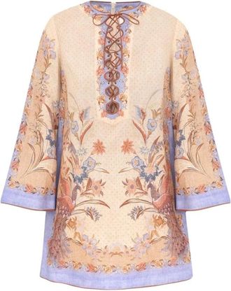 Zimmermann Femme, Blouses et Chemises, Multicolore, Taille: 40 FR Indra Tunic Mini Dress