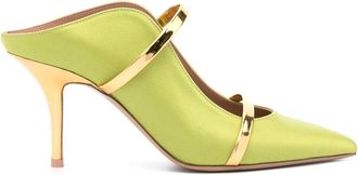 Malone Souliers Pantoletten aus grünem Leder