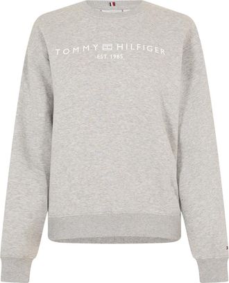 Tommy Hilfiger Sweatshirt f&uuml;r Damen, Baumwollmischung, Regul&auml;r (Hellgrau meliert)