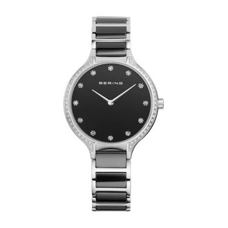 Bering Keramik Damenuhr mit Edelstahlband - - Accessories - Damen - Schwarzk - ONE SIZE